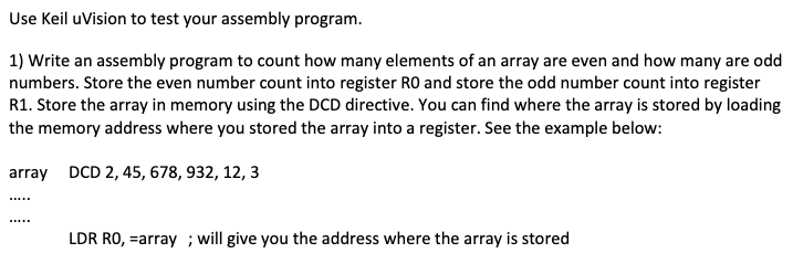 Solved Complete this Assignment with ARM Assembly Language. | Chegg.com