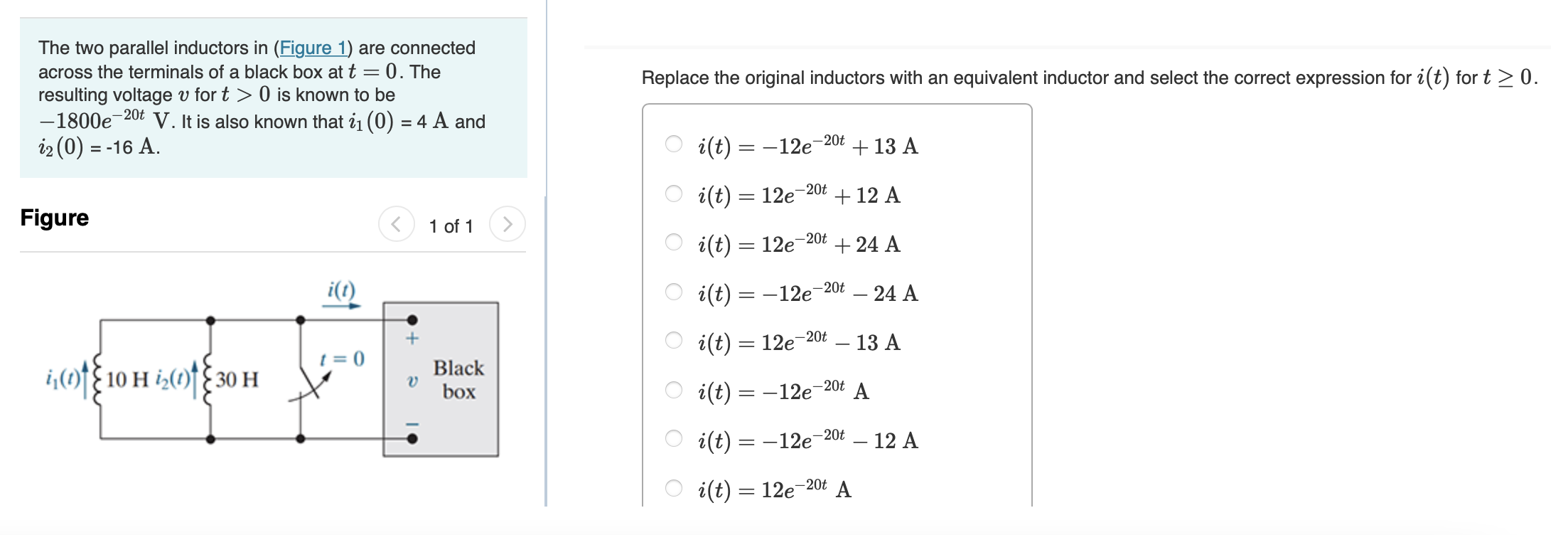 Solved The two parallel inductors in (Figure 1) are | Chegg.com