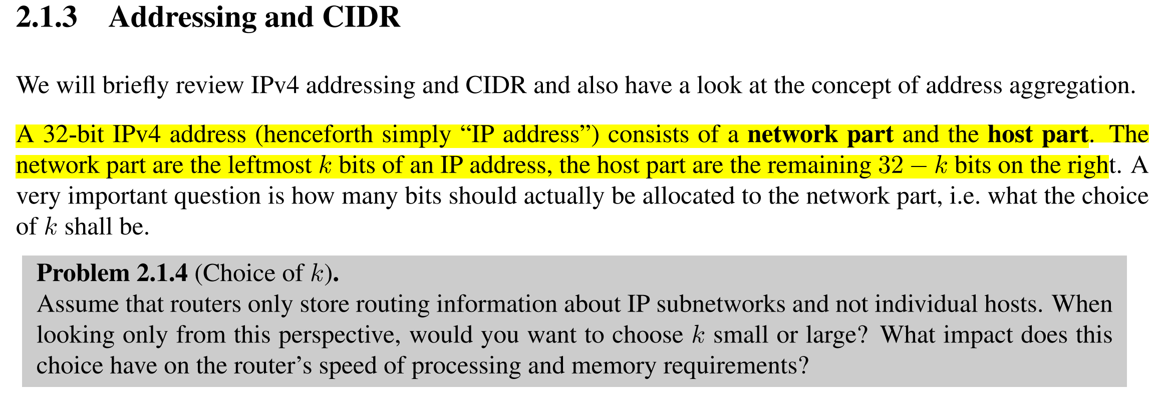 Solved We will briefly review IPv4 addressing and CIDR and | Chegg.com