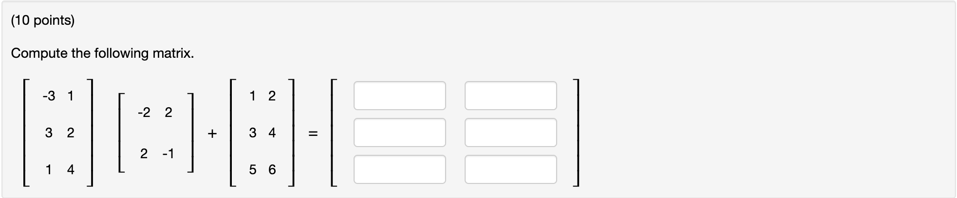 Solved Compute the following matrix. | Chegg.com