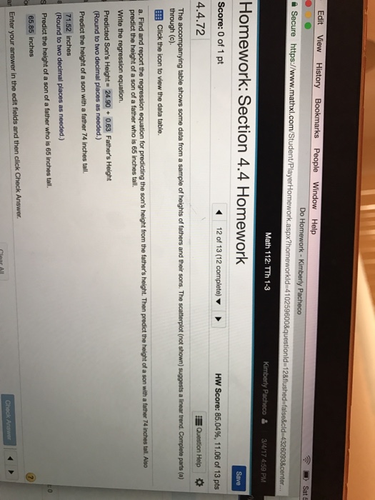 Solved Secure https://www.mathxl.com/Student/playerHomework | Chegg.com