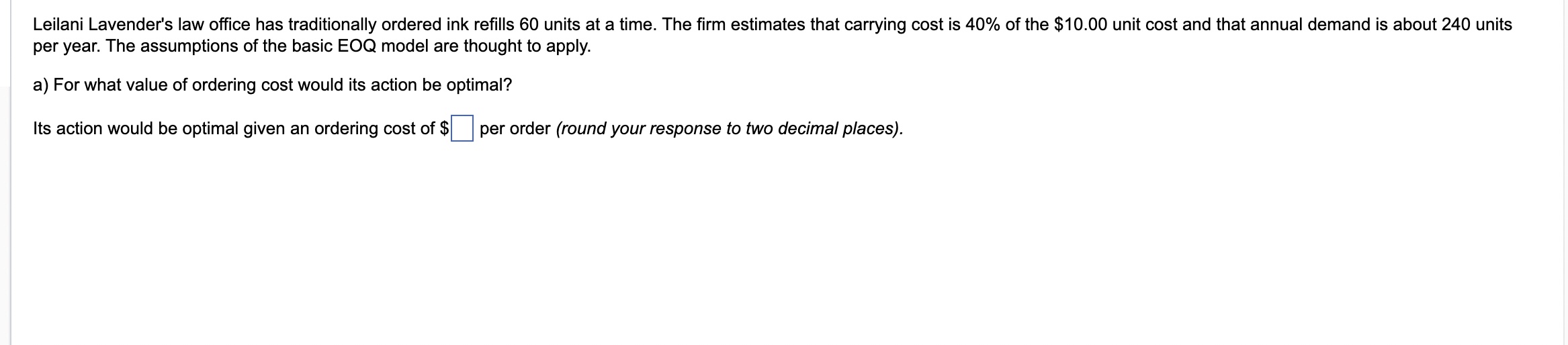 Solved Leilani Lavender's law office has traditionally | Chegg.com