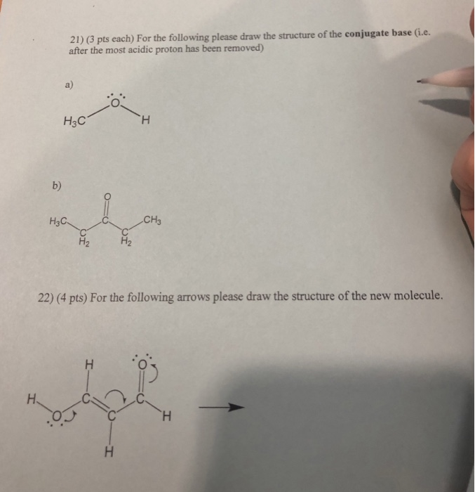 Solved 21) (3 pts each) For the following please draw the | Chegg.com