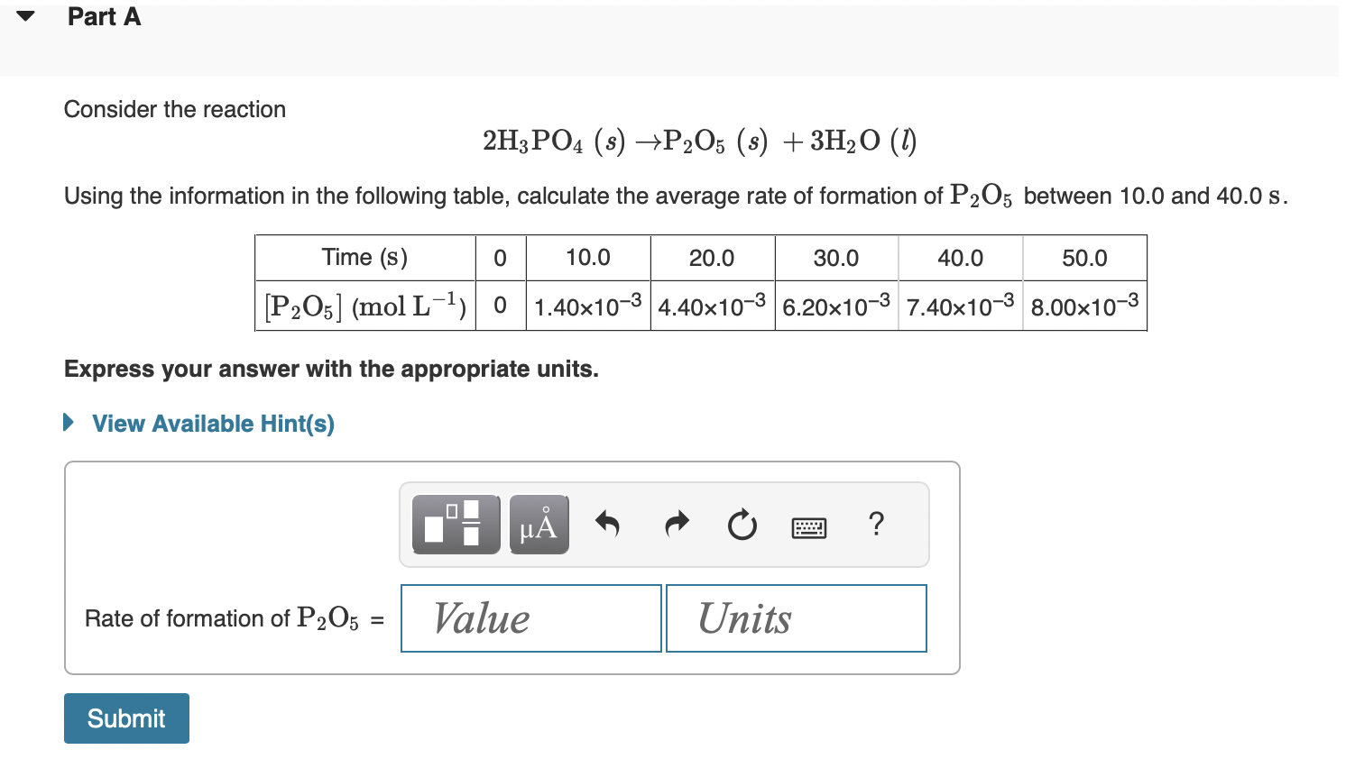 Solved Consider the reaction 2H3PO4(s)→P2O5(s)+3H2O(l) Using | Chegg.com