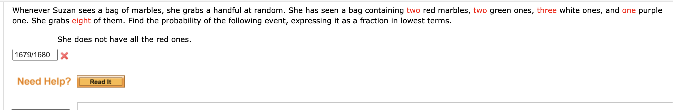 Solved Whenever Suzan sees a bag of marbles, she grabs a | Chegg.com Solved Whenever Suzan sees a bag of marbles, she grabs a | Chegg.com