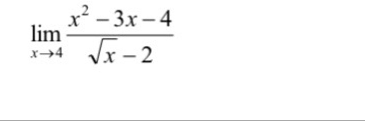 Solved limx→4x−2x2−3x−4 | Chegg.com