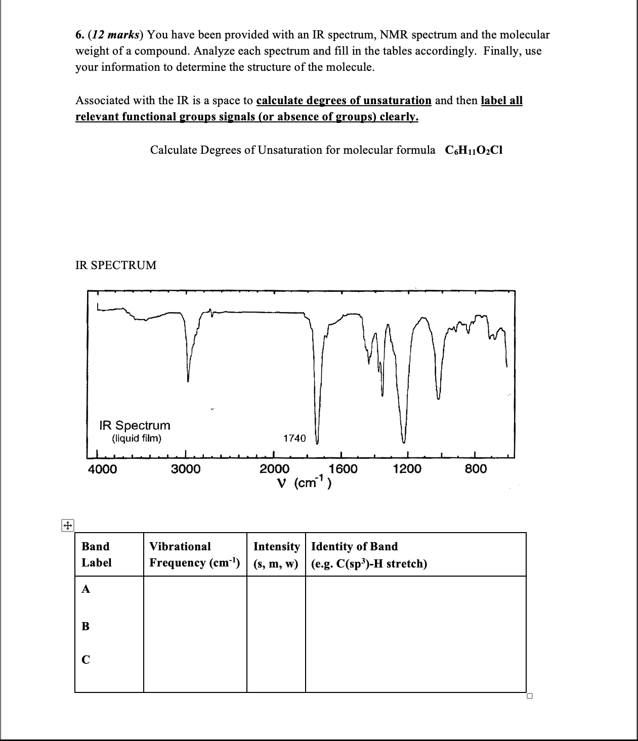Solved You have been provided with an IR spectrum, NMR | Chegg.com