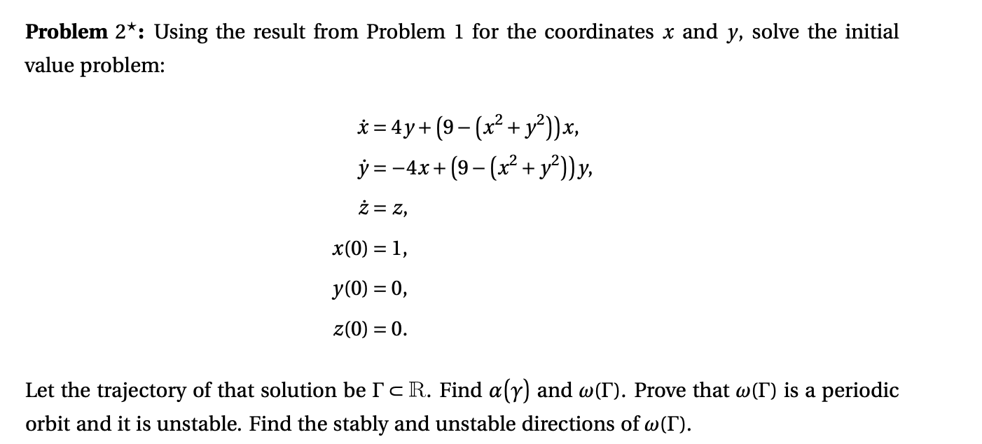 Solved Problem 2⋆ : Using the result from Problem 1 for the | Chegg.com
