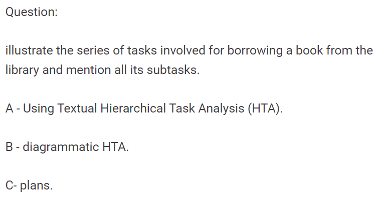 Solved Question: illustrate the series of tasks involved for | Chegg.com