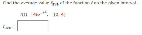 Solved Find the average value fave of the function f on the | Chegg.com