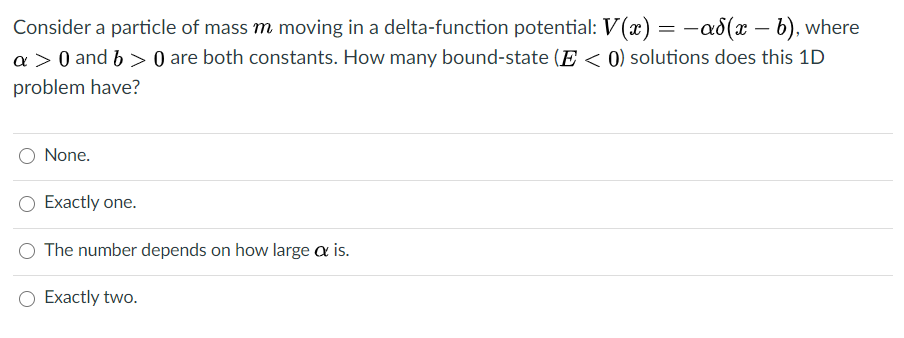 Solved Consider a particle of mass m moving in a | Chegg.com