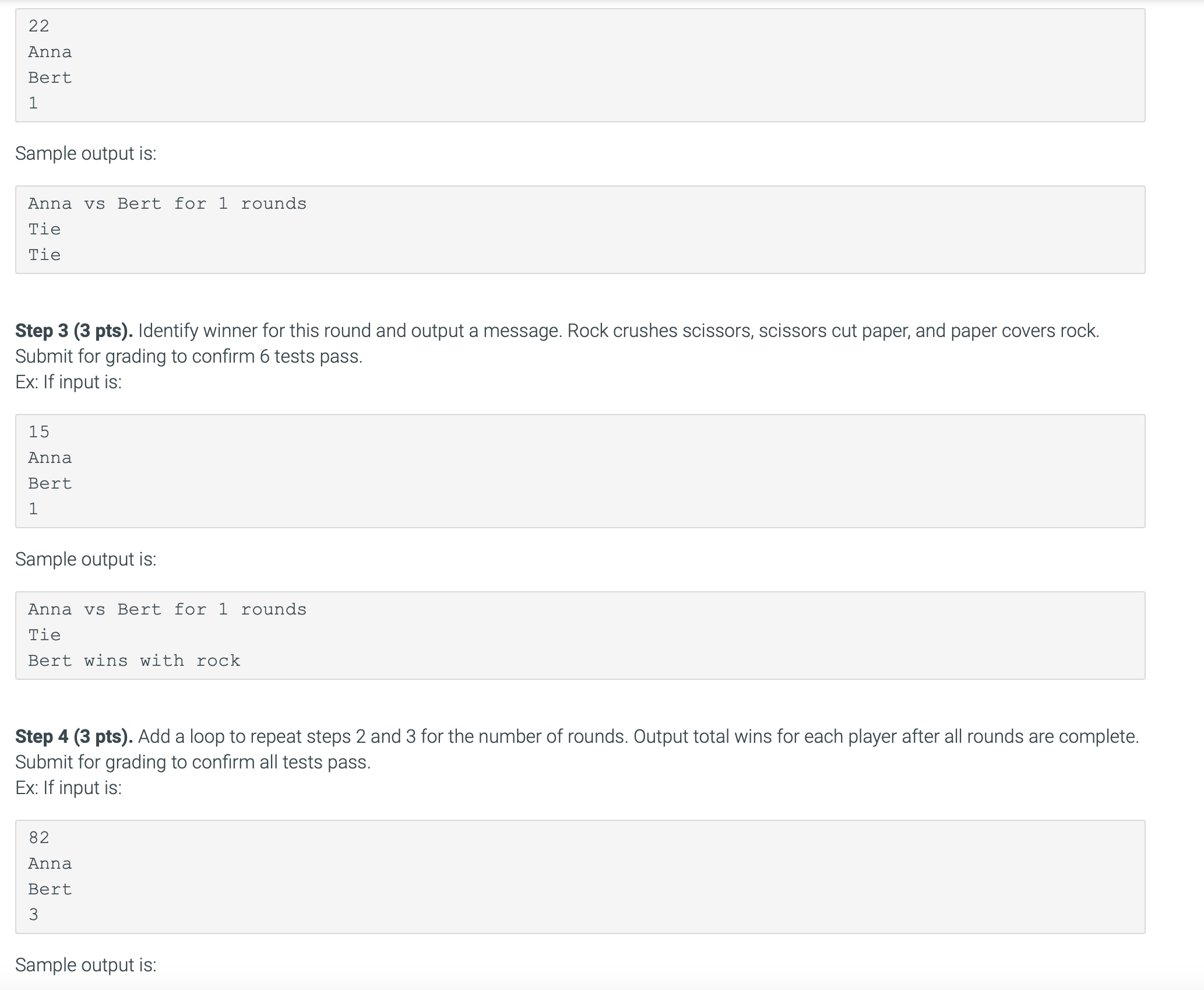 Solved Program Specifications Write a program to play an | Chegg.com