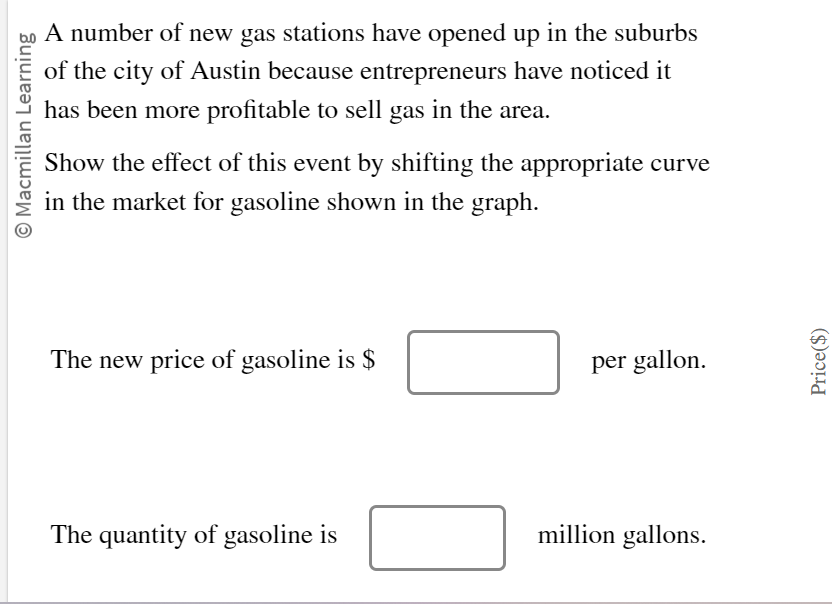 Solved A number of new gas stations have opened up in the | Chegg.com