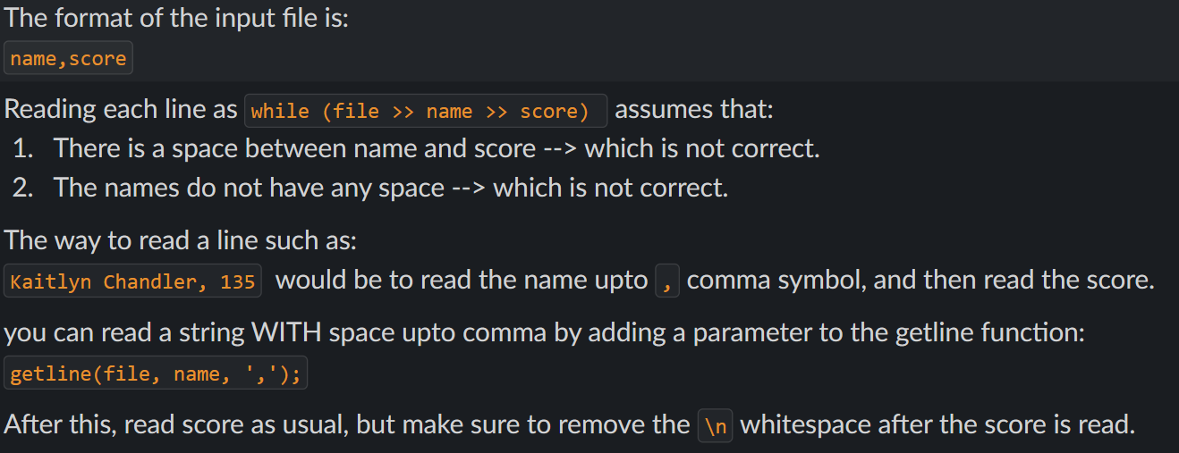 Solved The format of the input file is: Reading each line as | Chegg.com