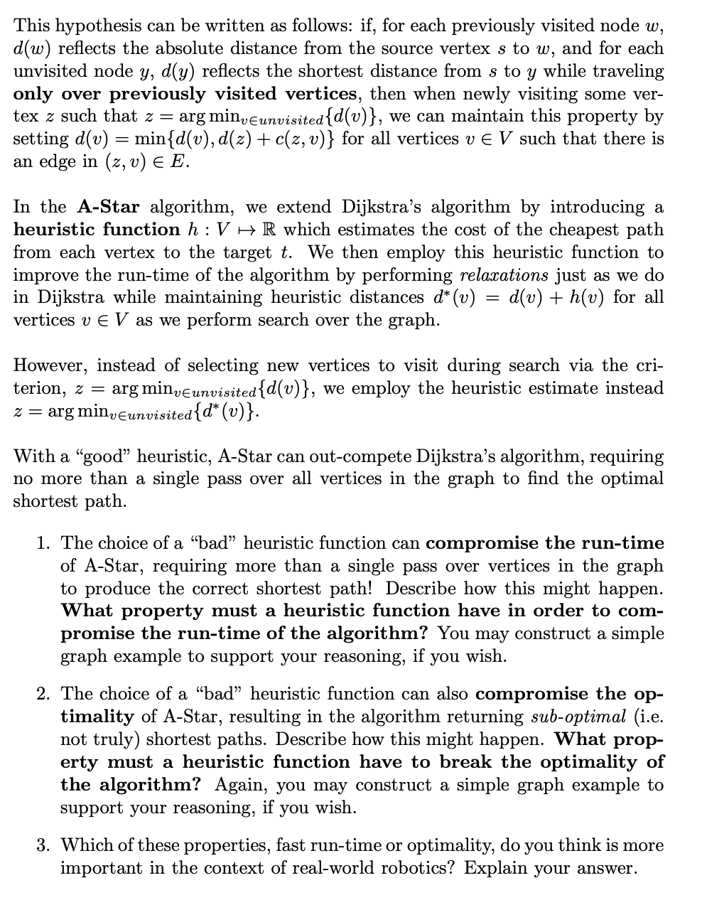 Solved Question 1: A-Star Gone Wrong Dijkstra's algorithm | Chegg.com