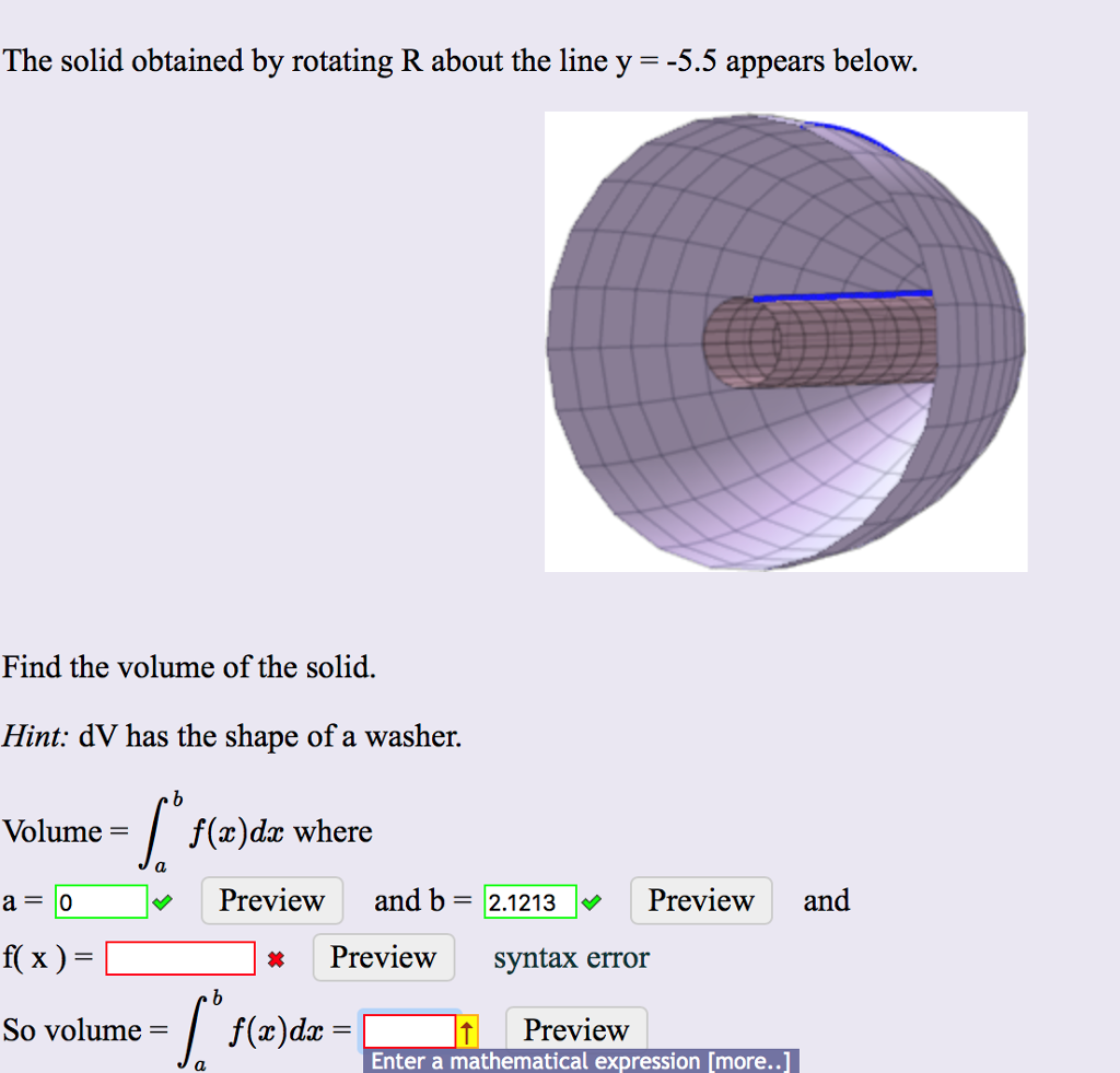 Solved The solid obtained by rotating R about the line | Chegg.com