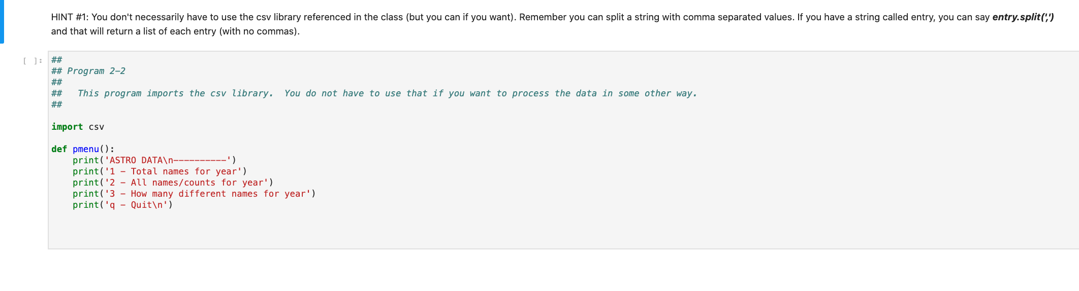 Solved Python is commonly used to analyze data. This is an | Chegg.com