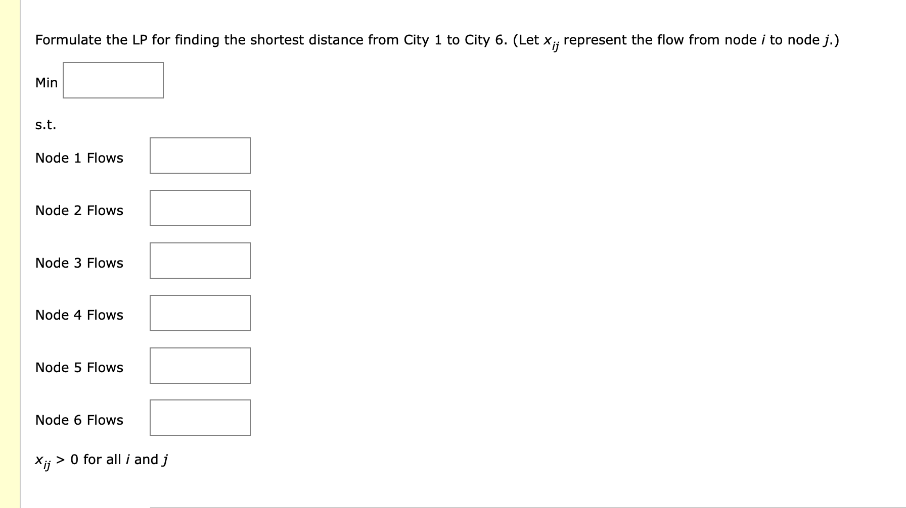 Solved Consider the following shortest-route problem | Chegg.com