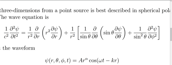 Solved Waves in three-dimensions from a point source is best | Chegg.com
