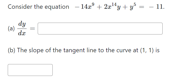 Solved Consider the equation – 14x + 2x14y + y = – 11. (a) | Chegg.com