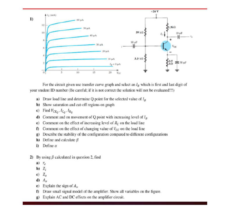 Solved For the circuit given use transfer curve graph and | Chegg.com