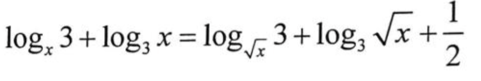 Solved logx3+log3x=logx23+log3x2+12Answer is 9, 1/3No | Chegg.com