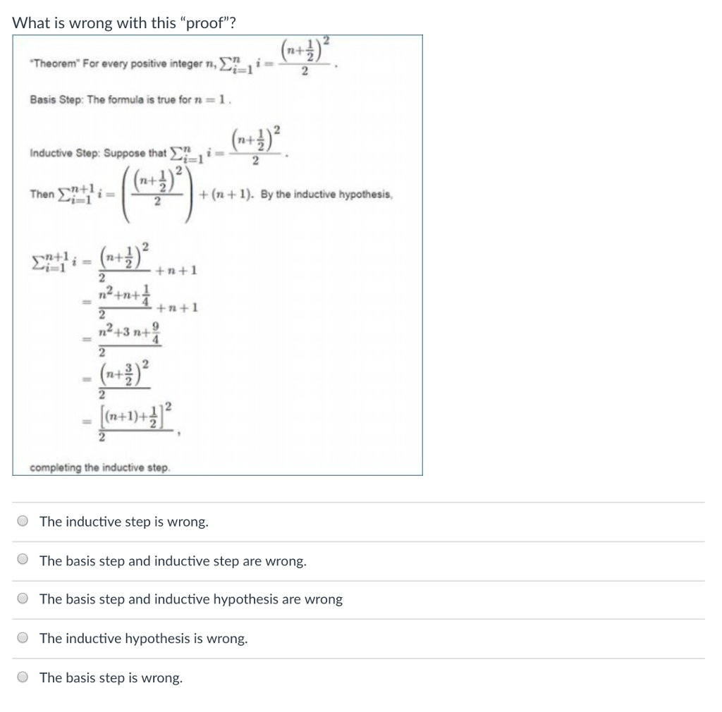 Solved What is wrong with this "proof"? 'Theorem. For every | Chegg.com