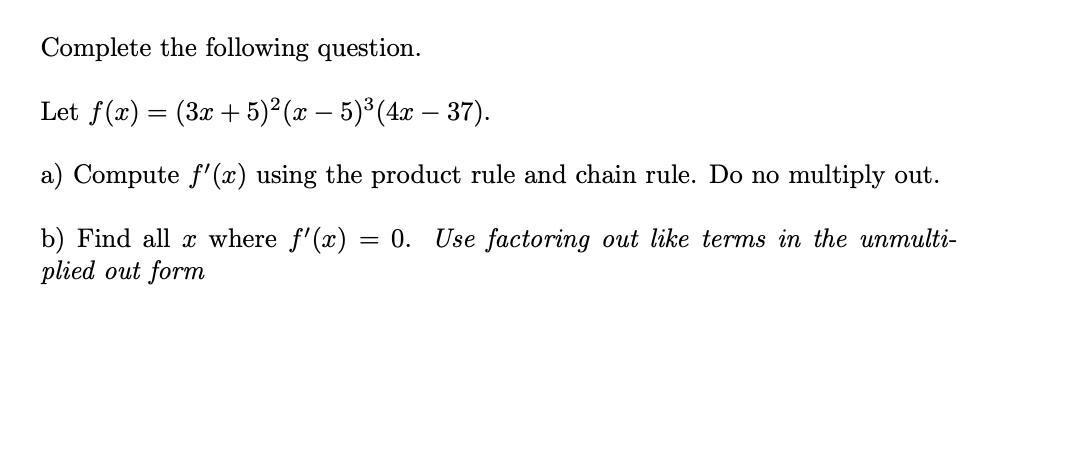 Solved Complete the following question. Let | Chegg.com