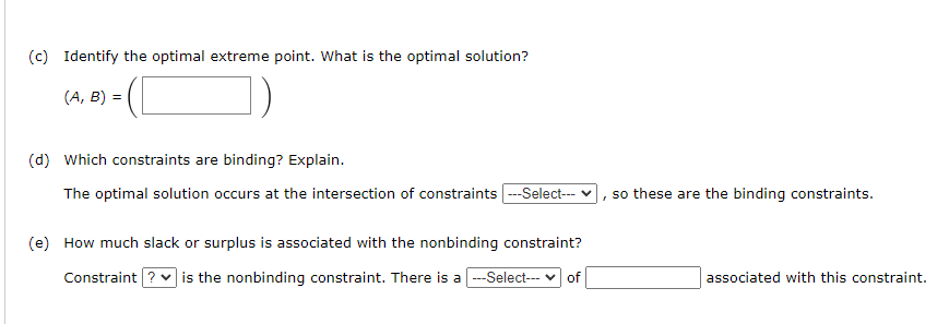 Solved Consider the following linear program. Max 2A + 3B | Chegg.com