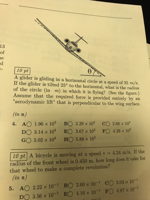 Solved 13 of 10 pt A glider is gliding in a horizontal | Chegg.com