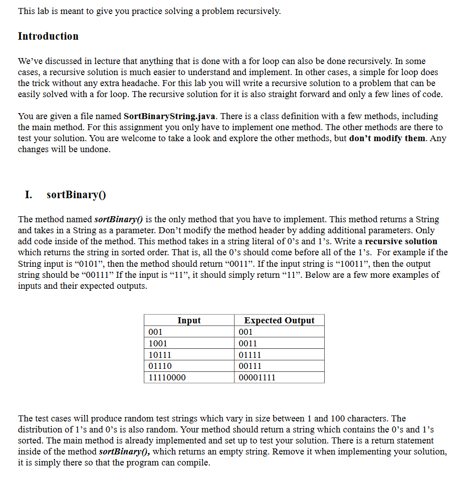 Solved I'm not familiar with how to do recursion very well, | Chegg.com
