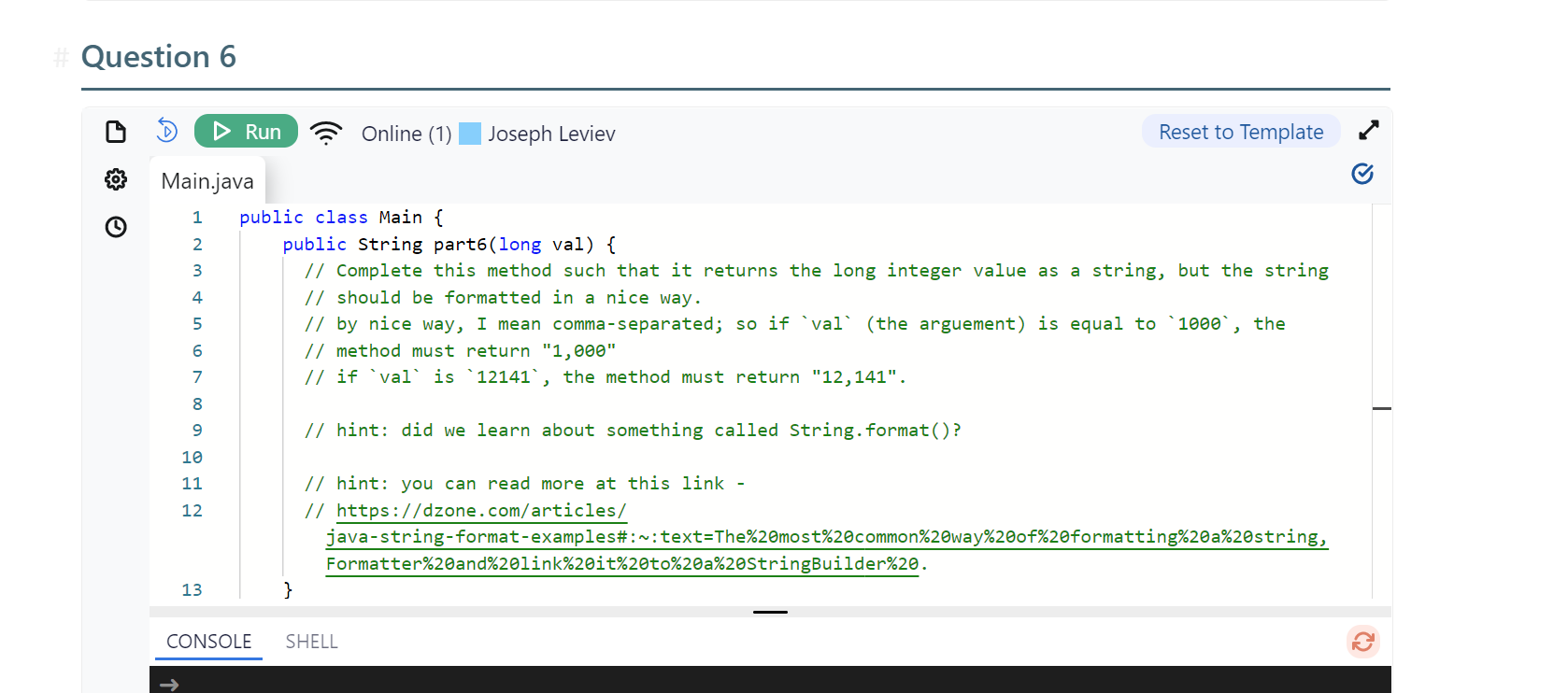 Solved Main.java 1 public class Main \{ public string | Chegg.com Solved Main.java 1 public class Main \{ public string | Chegg.com