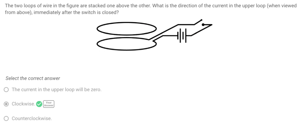 Solved The two loops of wire in the figure are stacked one | Chegg.com