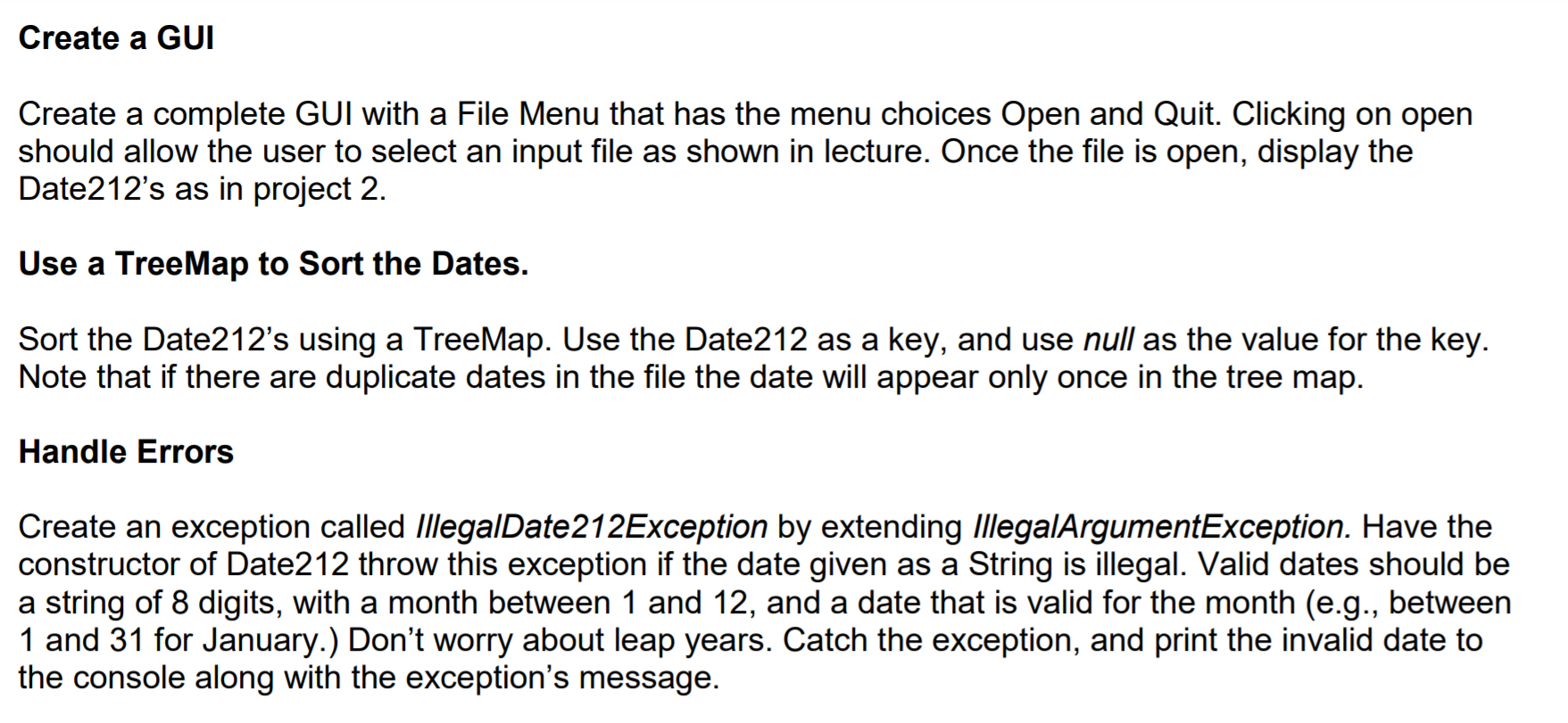 Solved Create a GUI Create a complete GUI with a File Menu | Chegg.com