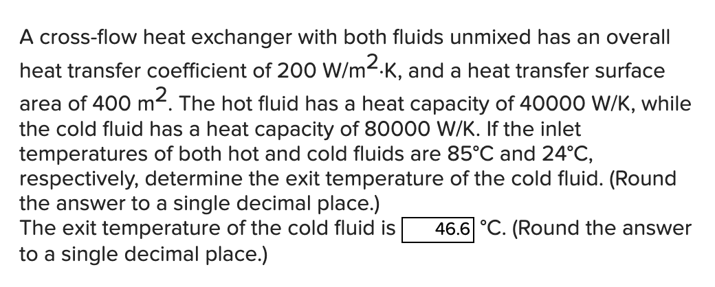 Solved A cross-flow heat exchanger with both fluids unmixed | Chegg.com