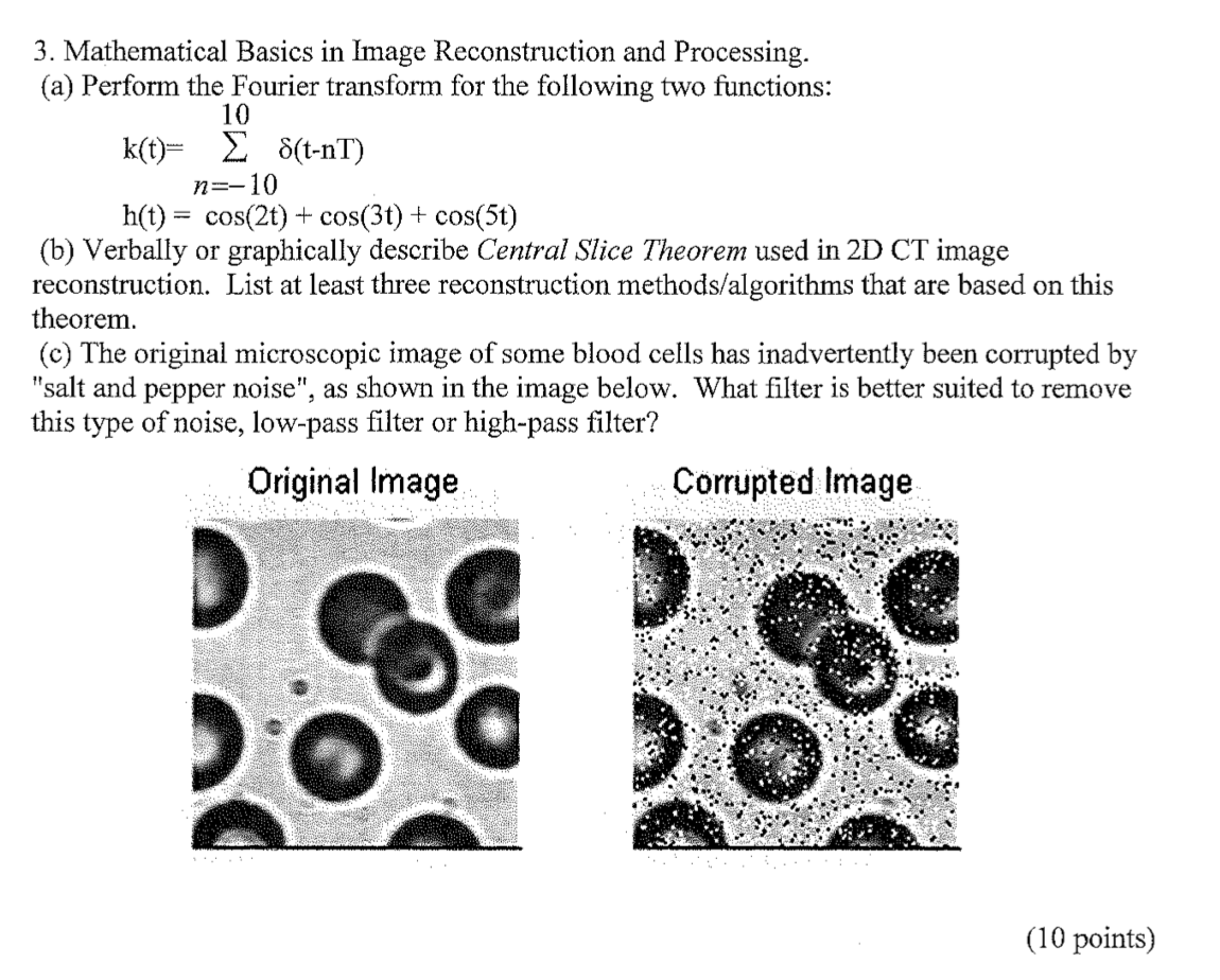 3. Mathematical Basics in Image Reconstruction and | Chegg.com