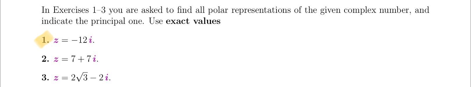 Solved In Exercises 1-3 you are asked to find all polar | Chegg.com