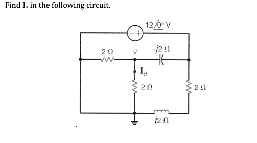 Solved Find I0 in the following circuit. | Chegg.com