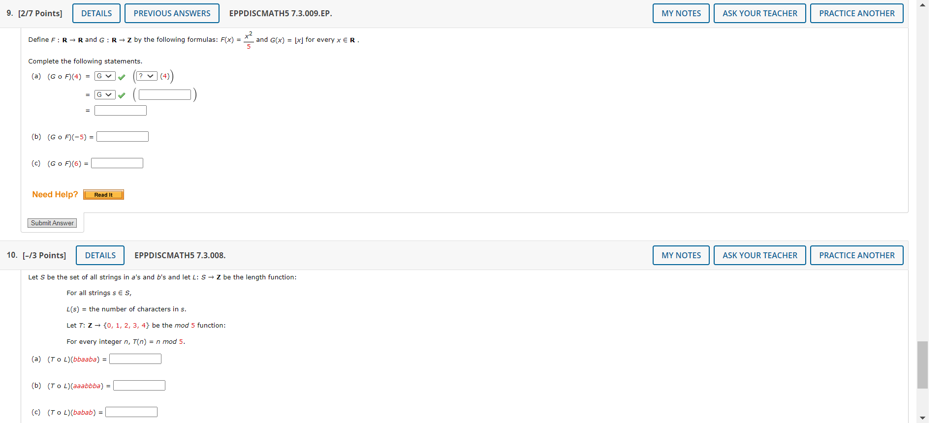 Solved 9. [2/7 Points) DETAILS PREVIOUS ANSWERS | Chegg.com