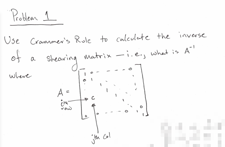 Solved Problem 1 Use of - where Crammer's Role to calculate | Chegg.com