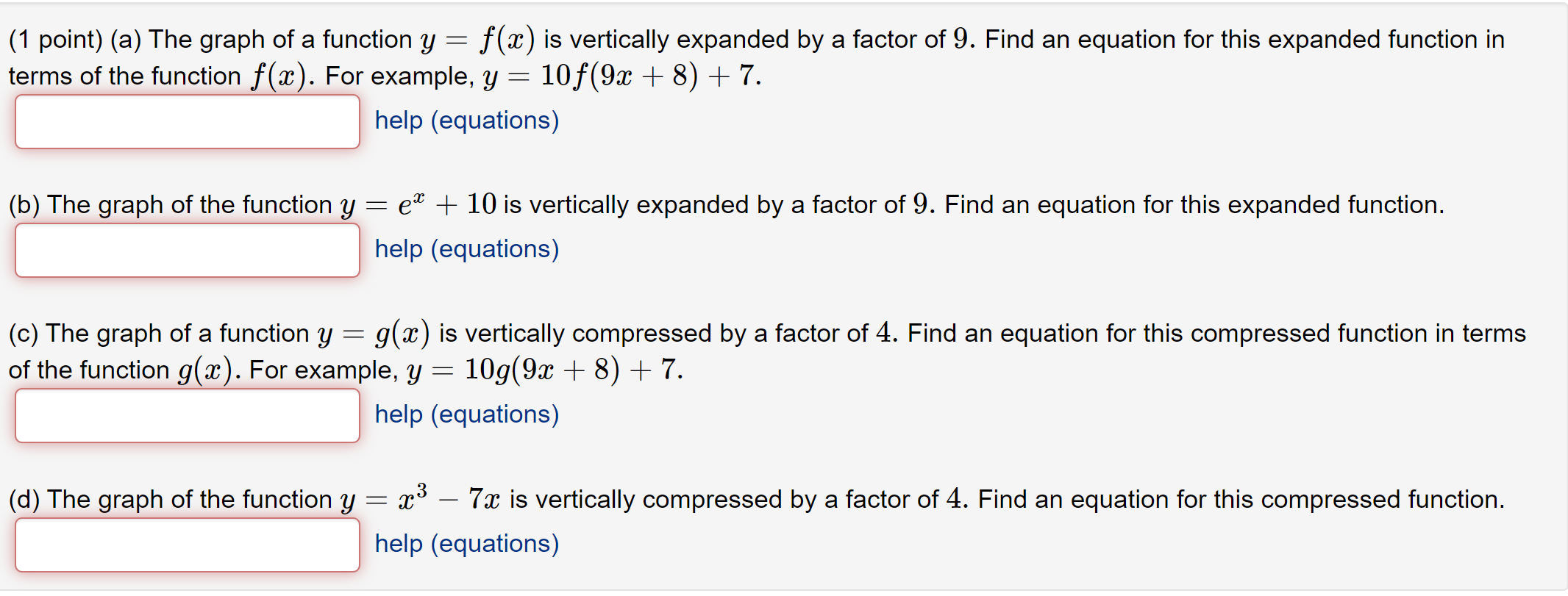 Solved (1 point) (a) The graph of a function y=f(x) is | Chegg.com