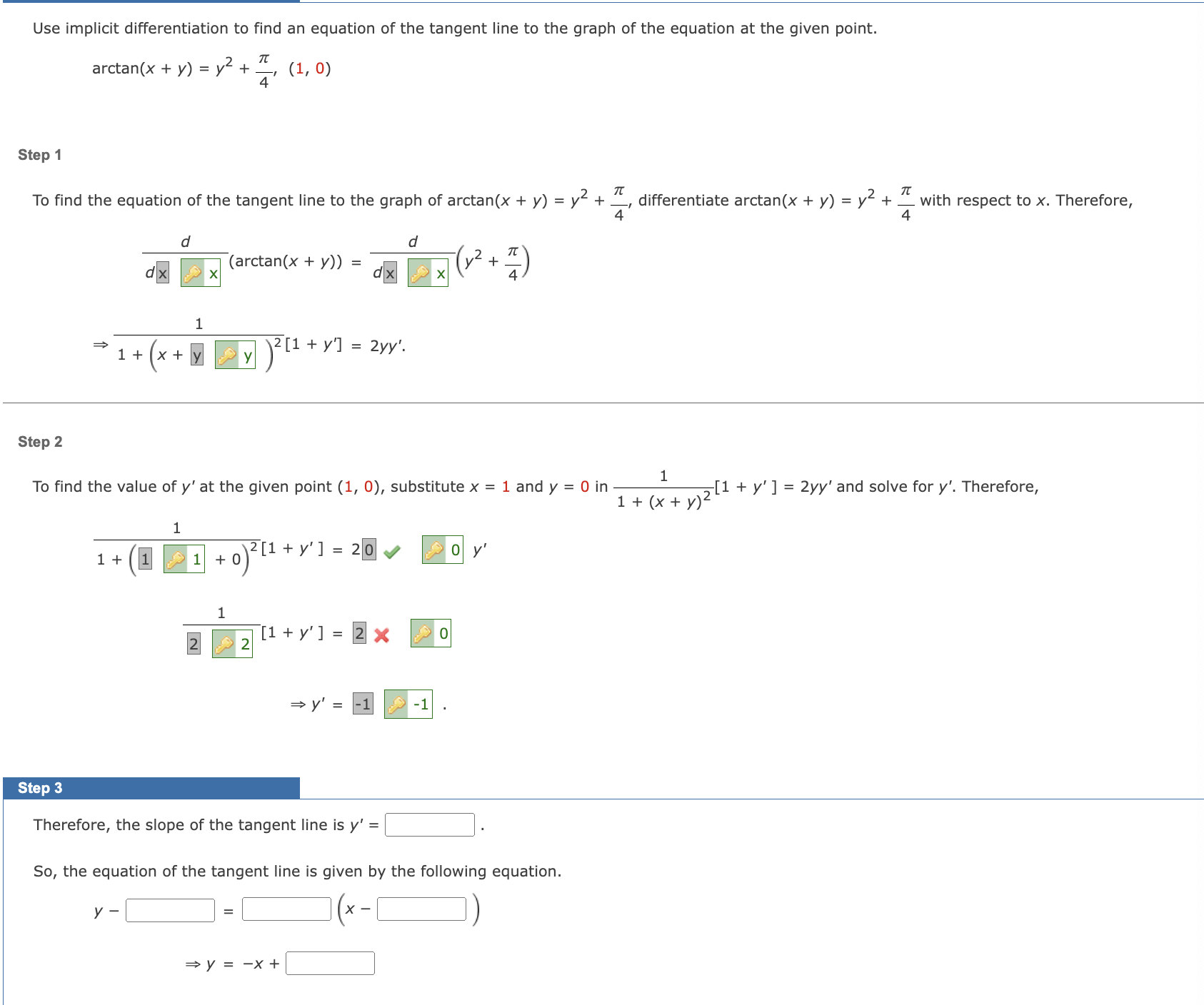 Solved Use implicit differentiation to find an equation of | Chegg.com
