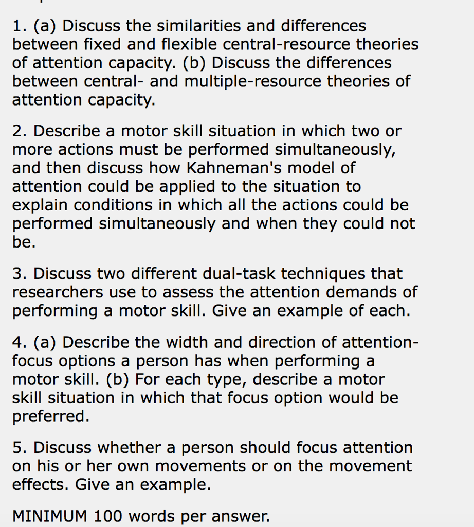 Solved 1. (a) Discuss the similarities and differences | Chegg.com
