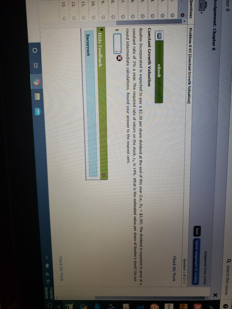Solved ter 8 Q Search this course Assignment: Chapter 8 | Chegg.com