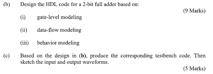 Solved verilog code I want answer for c : here is the | Chegg.com