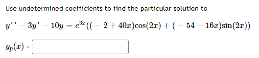 Solved Find the particular solution to the equation y' + | Chegg.com