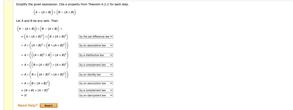 Solved Simplify the given expression. Cite a property from | Chegg.com