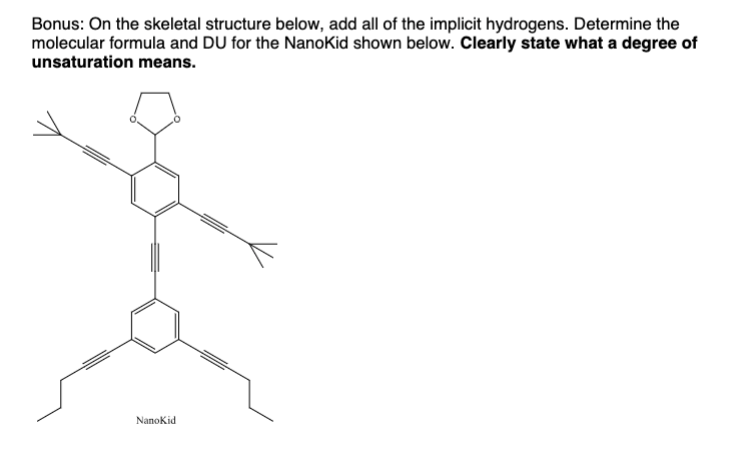 Solved Bonus: On the skeletal structure below, add all of | Chegg.com