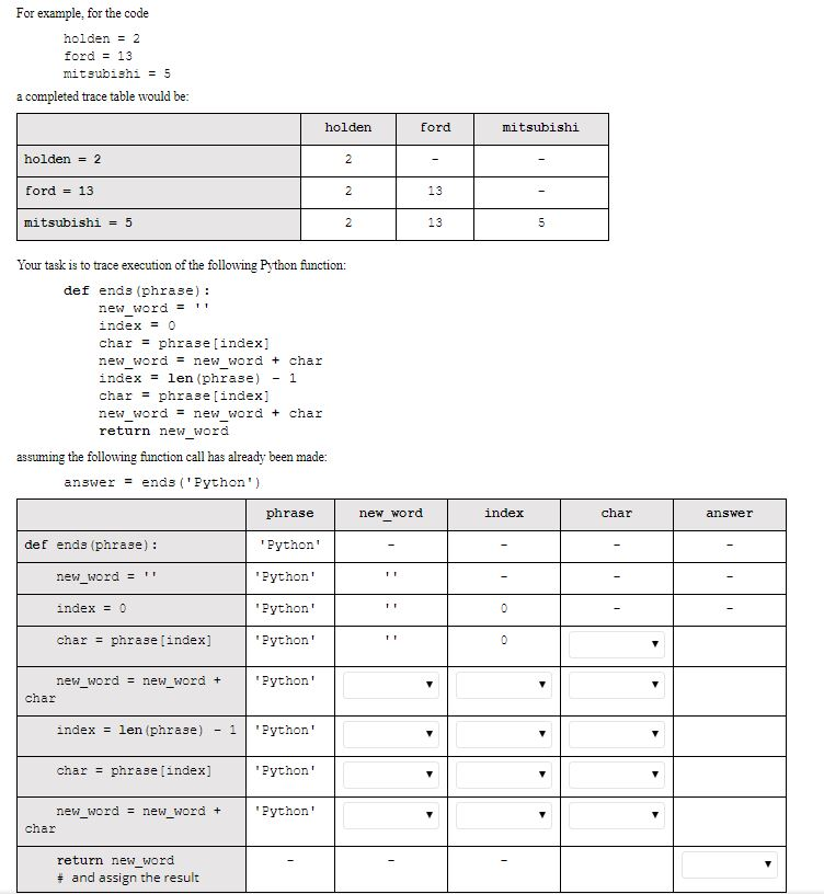 Solved For example, for the code holden 2 ford 13 mitsubishi | Chegg.com