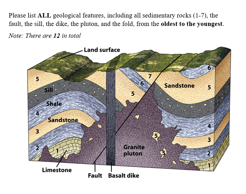 Solved Label geological features and sedimentary rocks | Chegg.com